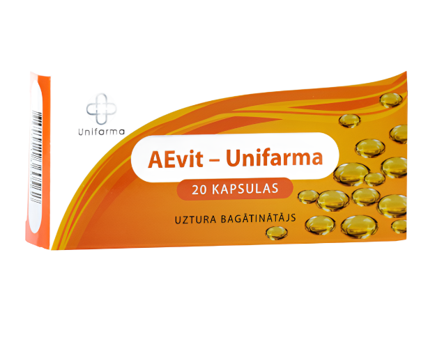 AEvit – Unifarma, 20 capsules - Vitamins A & E