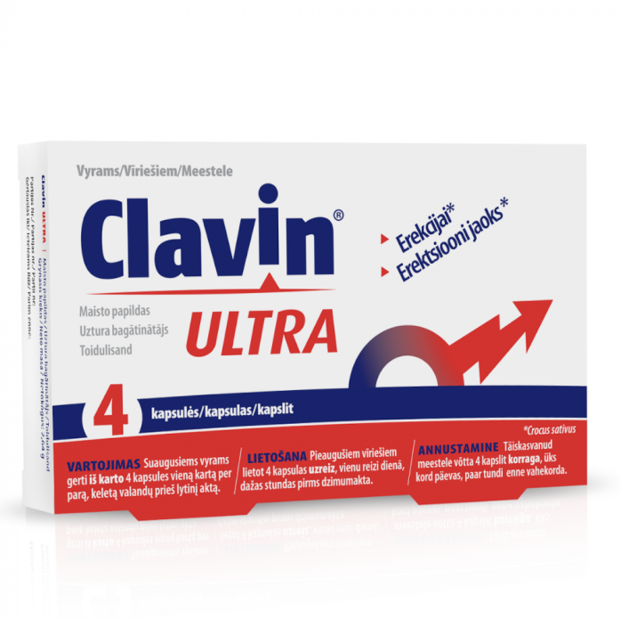 Clavin Ultra, 4 capsules - for male sexual health