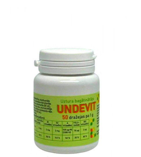 Undevit, 50 tablets - vitamin supplement