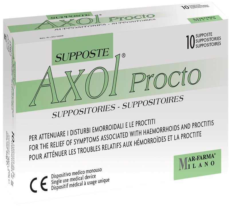 Axol Procto, 10 suppositories - Hemorrhoid Relief