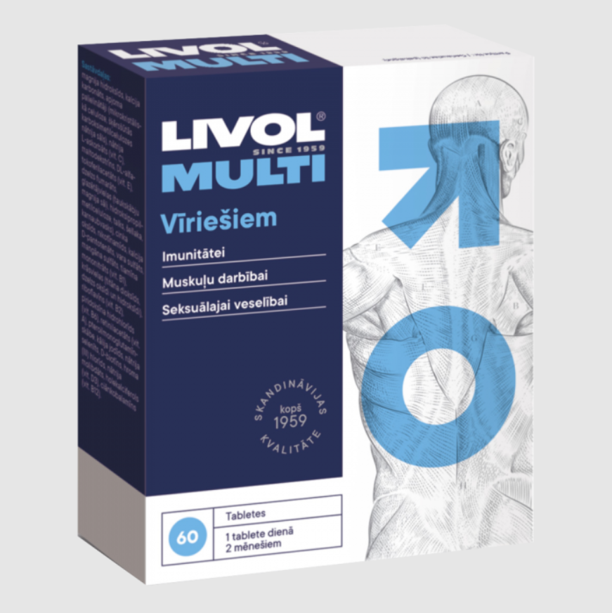 LIVOL MULTI Vitamins for Men, 60 tablets
